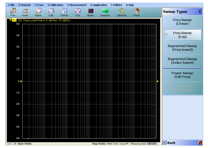 Setting Up Traditional Frequency Sweeps (Linear and Log)