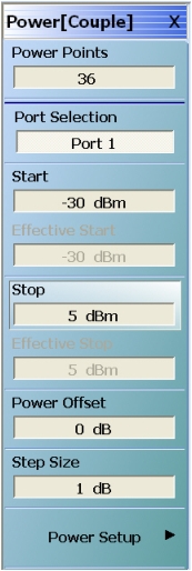 Setting Up Power Sweeps