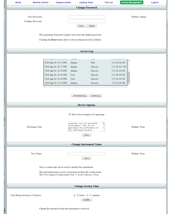 Web Remote Control Interface